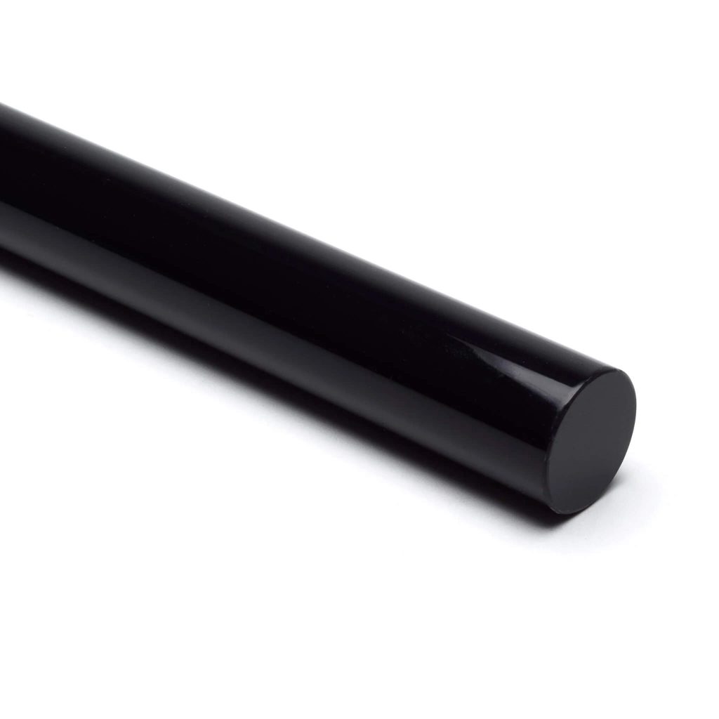 Black Opaque Acrylic Round Rod - Sheen Plastics