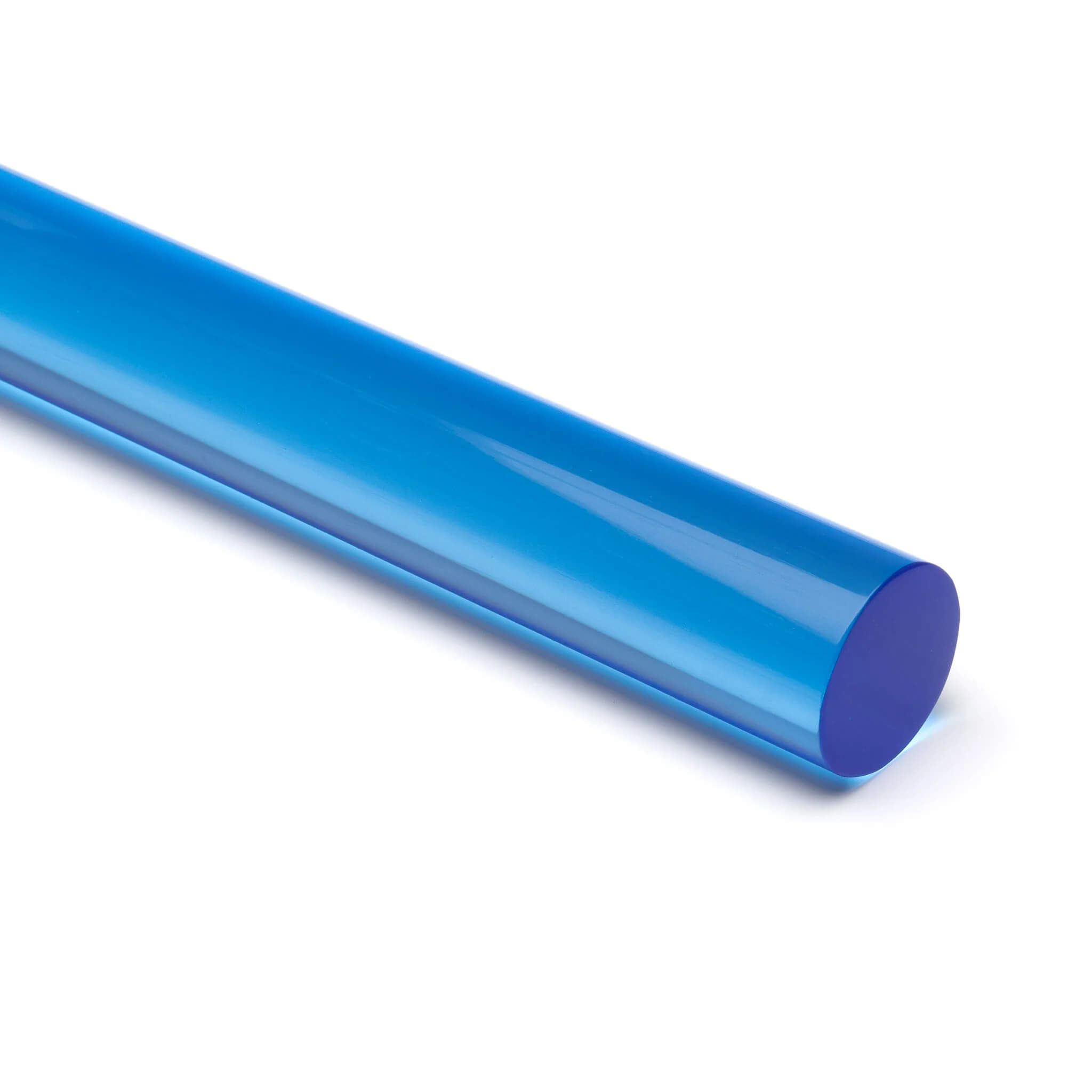 Blue Fluorescent Acrylic Round Rod - Sheen Plastics