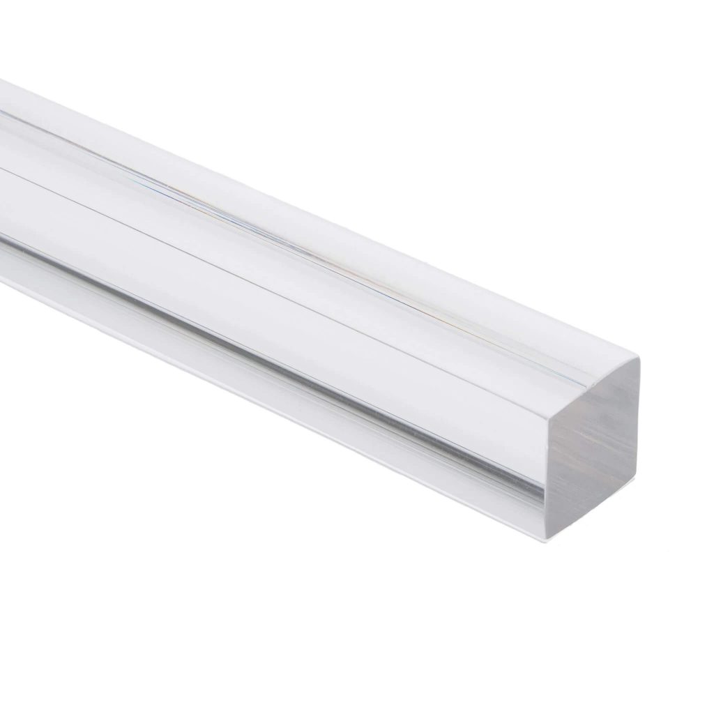 Clear Colorless Acrylic Square Rod - Sheen Plastics