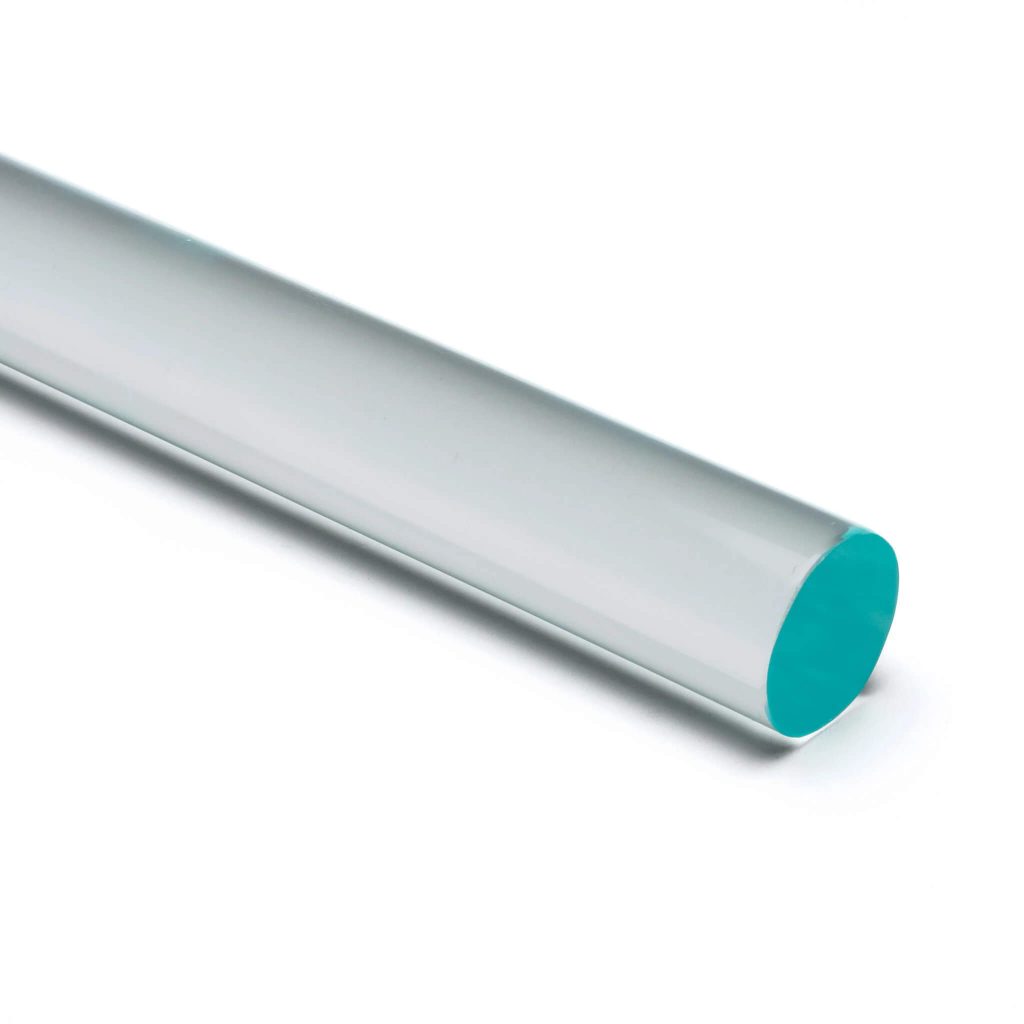 Green Edge Acrylic Round Rod - Sheen Plastics