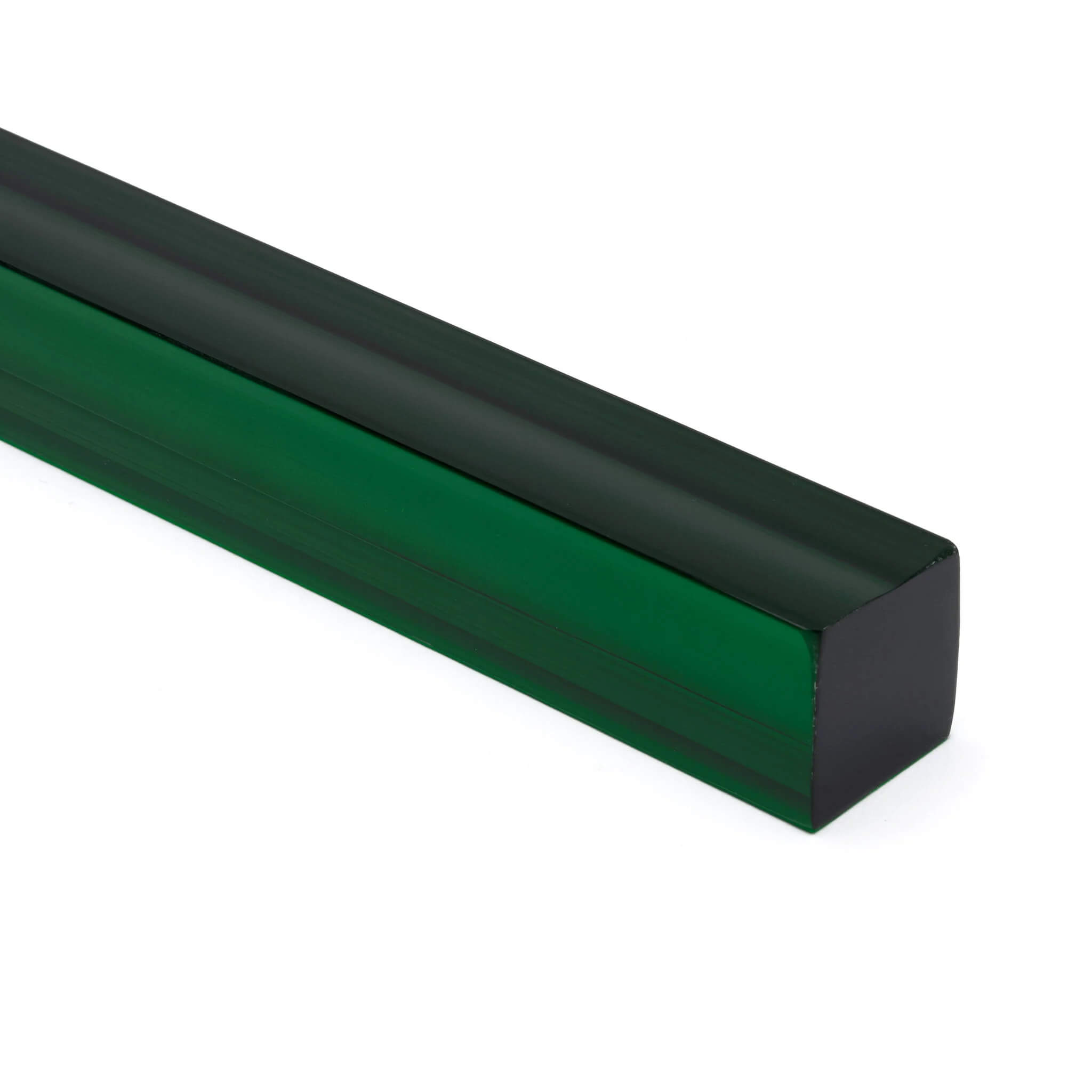 Green Transparent Acrylic Square Rod - Sheen Plastics