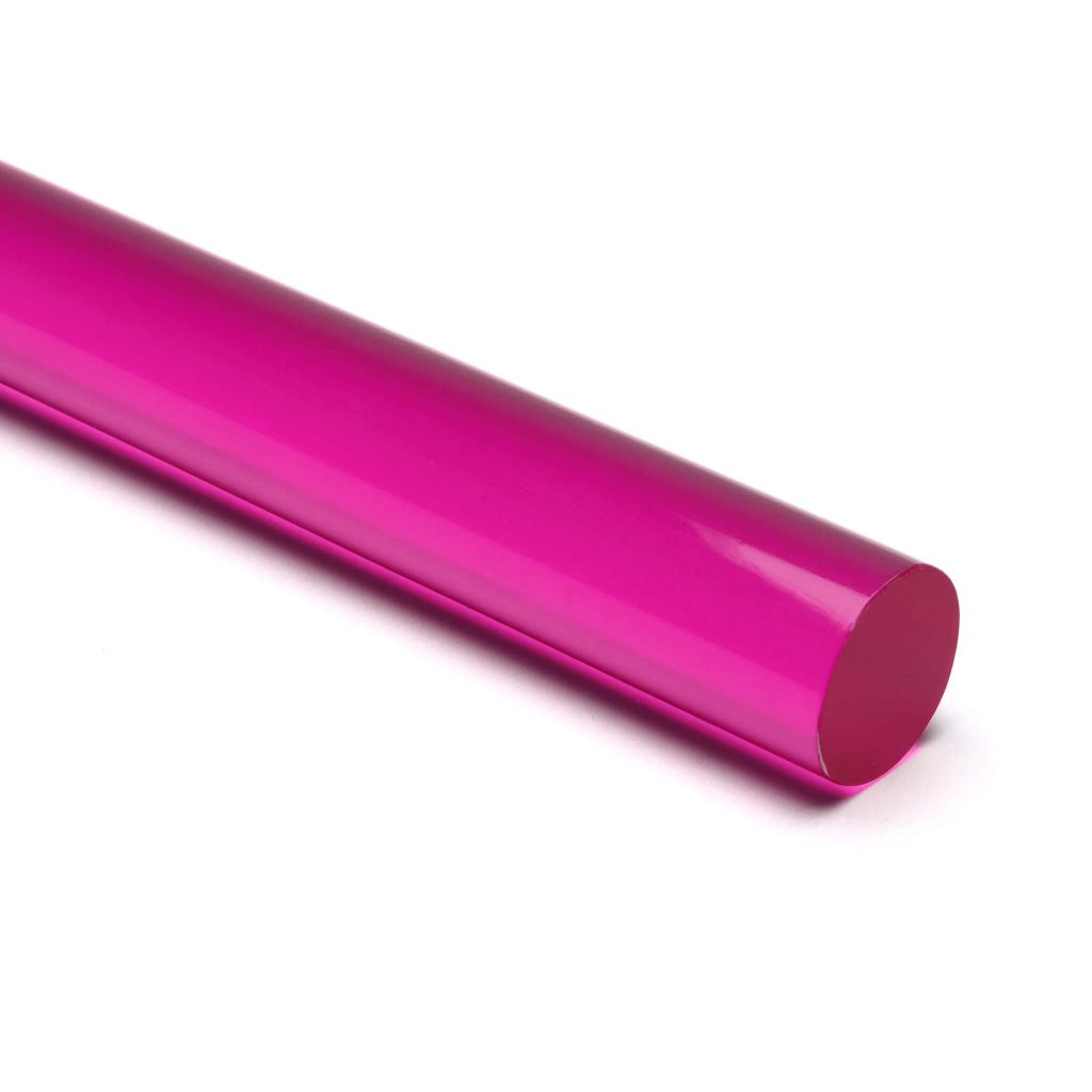 Magenta Transparent Acrylic Round Rod - Sheen Plastics